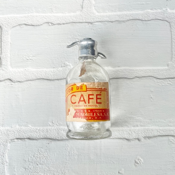 Vintage | Kitchen | Vintage Licor De Cafe Syrup Glass Bottle Soda ...